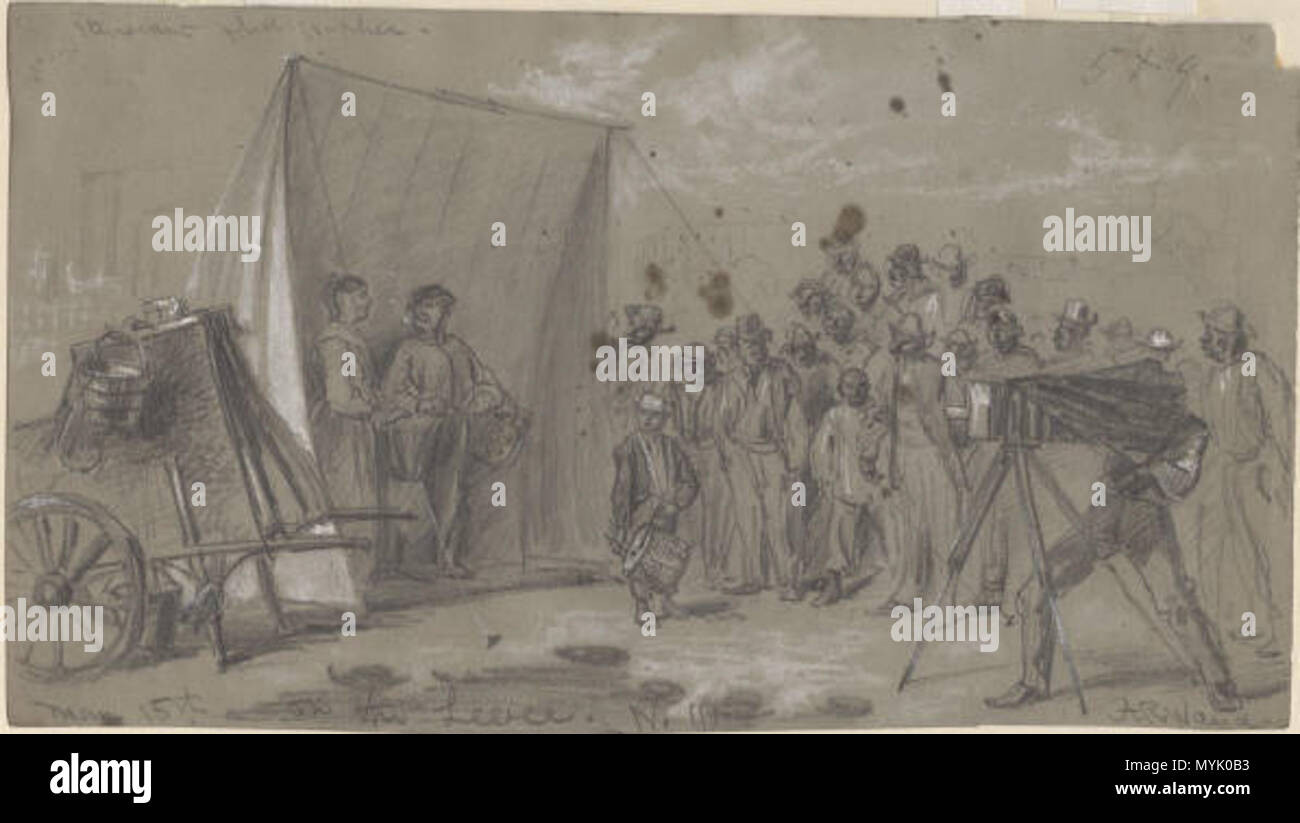 . New Orleans, 1871: 'Itinerant photographer on the levee', sketch by A ...