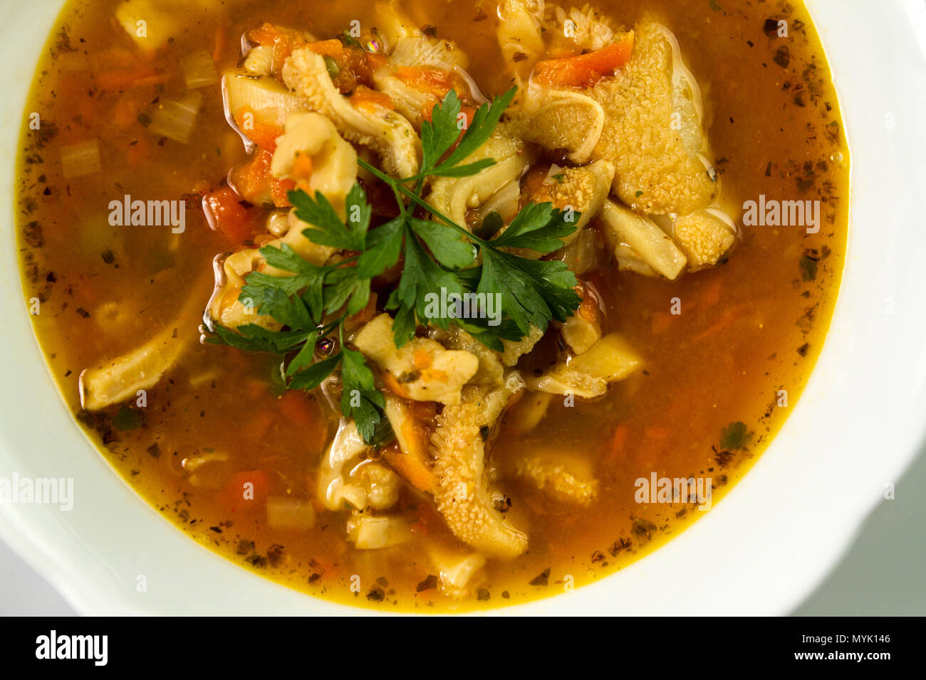 Traditional and very popular in east and south Europe soup from beef ...