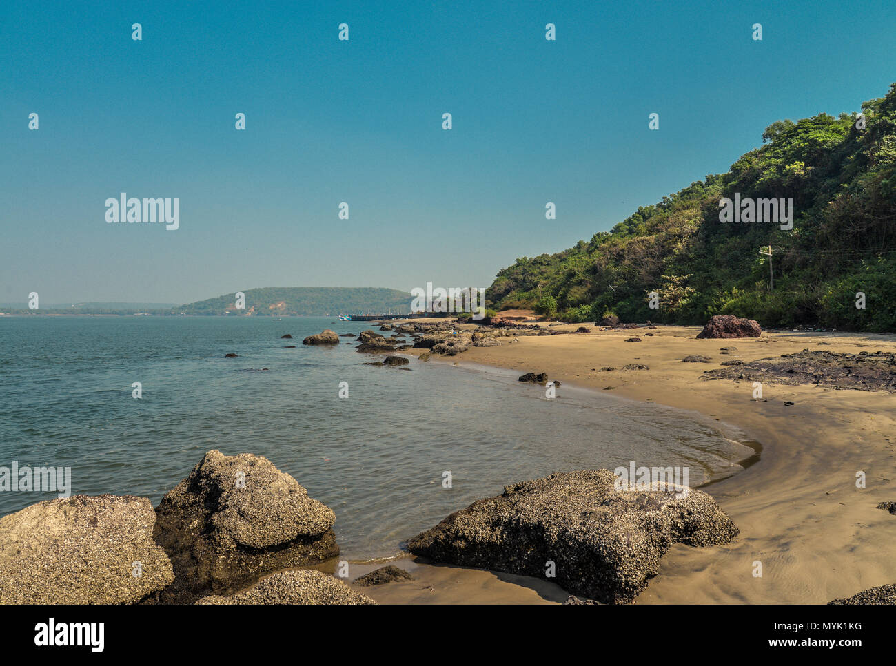 View on Chapora beach in north Goa, India Stock Photo - Alamy