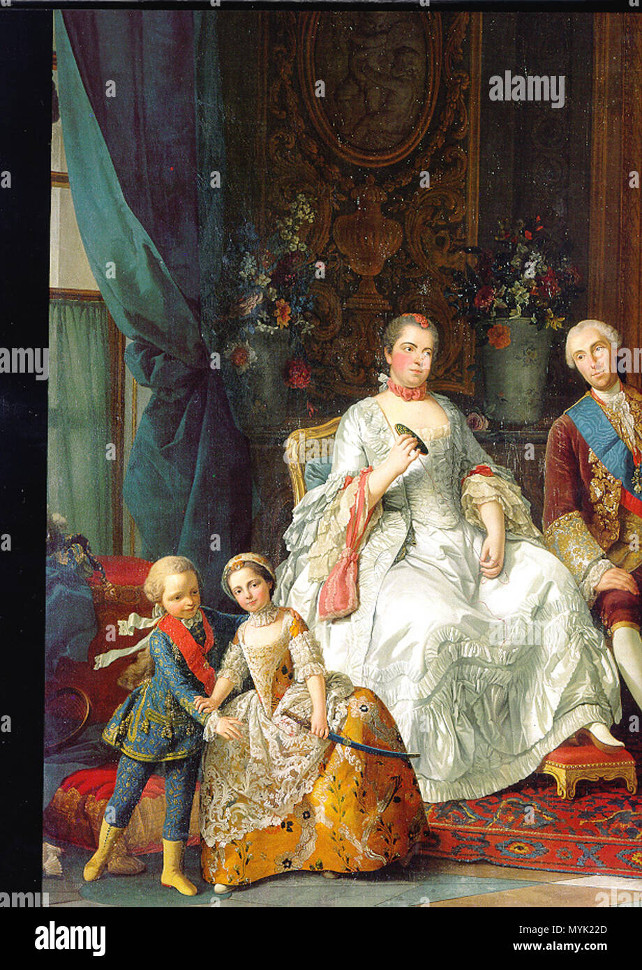 . English: Philip of Parma and his wife Louise Élisabeth de France with ...