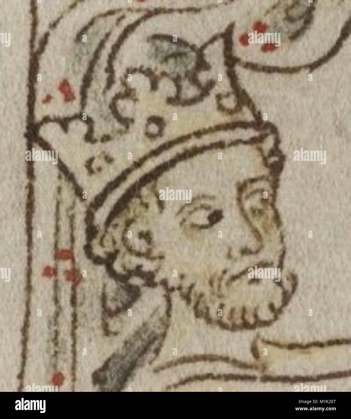 . English: Louis IX . 13th century. Matthew Paris (Historia Anglorum ...