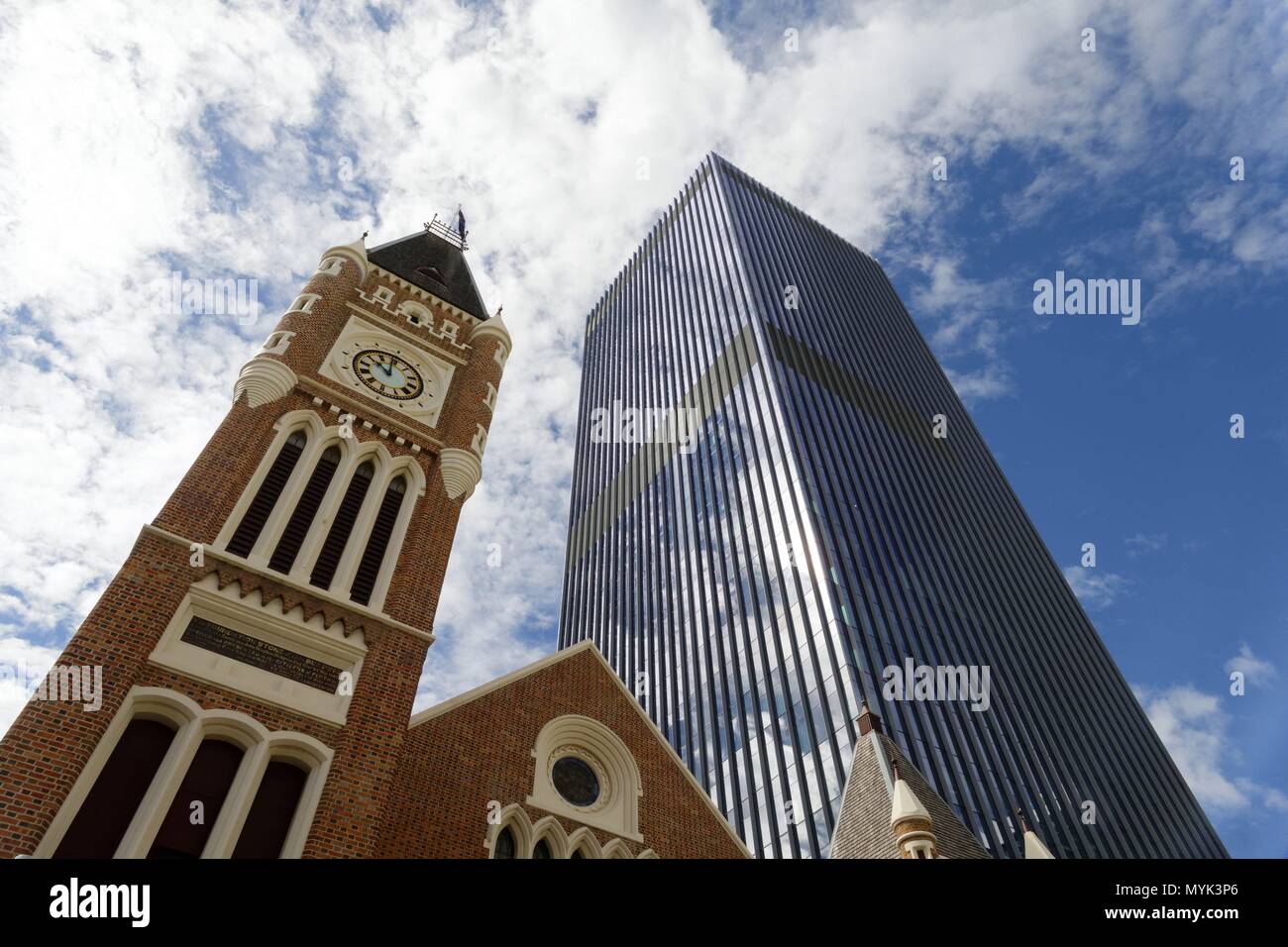 Historical Perth Town hall and modern Supreme court building, Perth ...