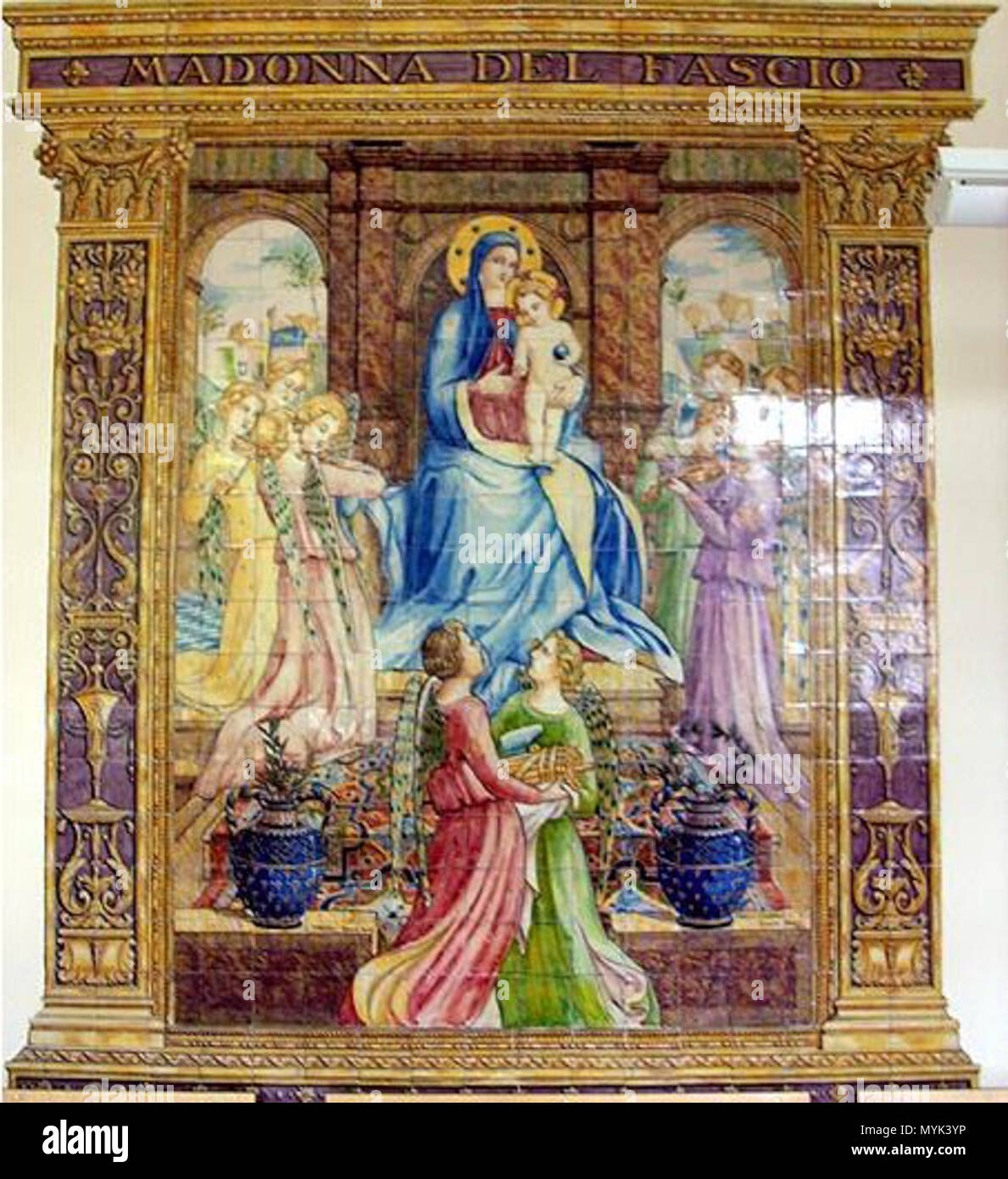 . Italiano: Madonna del fascio - Mosaico a Predappio . 15 June 1927 ...