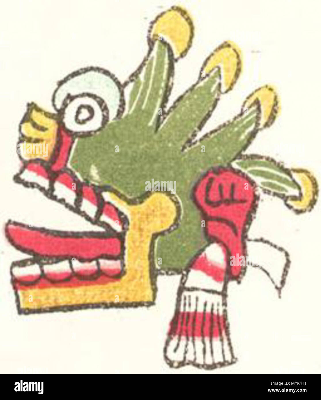 . The Aztec day sign malinalli (grass). 16th century. Unknown 340 ...