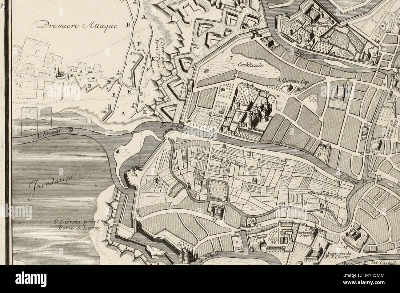 . English: Map of Ghent by Covens and Mortier . 29 February 2012 ...