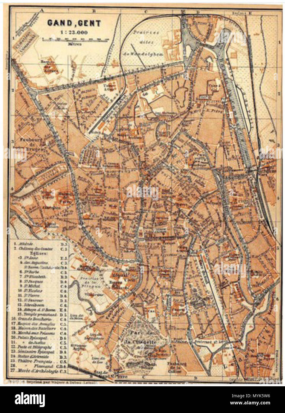 . English: Map of Ghent by Wagner and debes, 1901 . 26 March 2012 ...