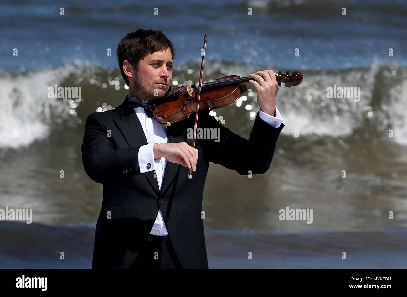 Musician Thoren Ferguson plays the Il Mare Violin, which is made from ...
