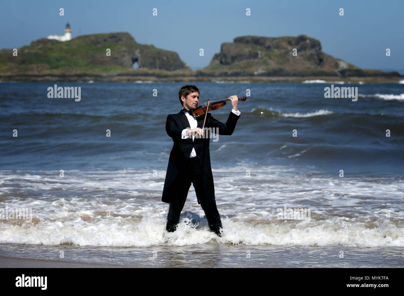 Musician Thoren Ferguson plays the Il Mare Violin, which is made from ...