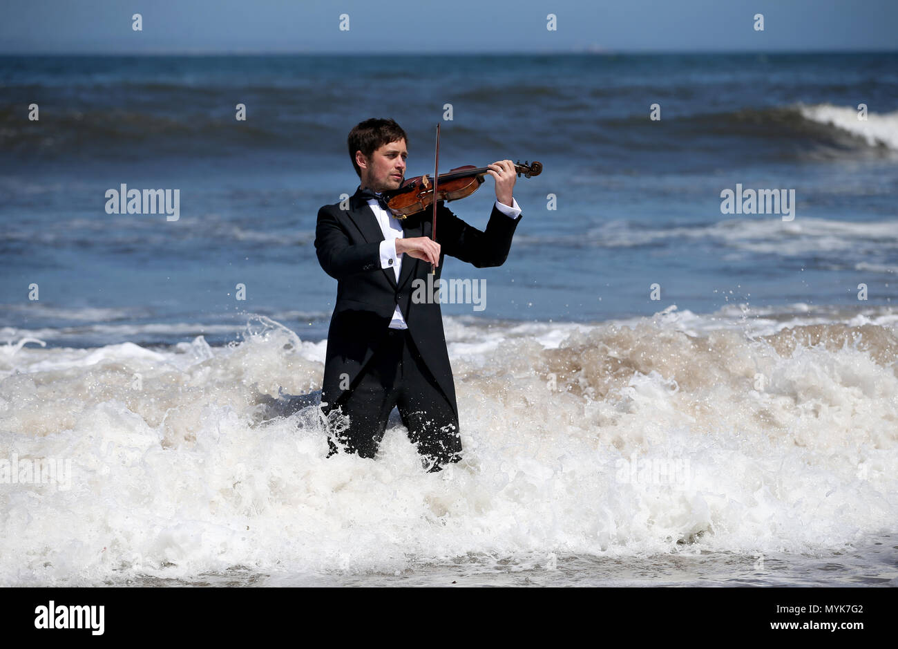 Musician Thoren Ferguson plays the Il Mare Violin, which is made from ...