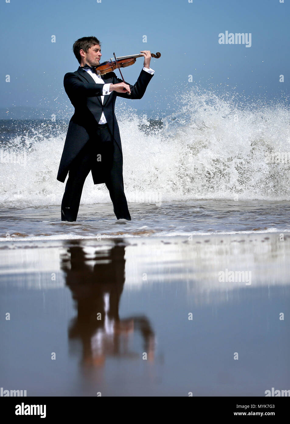 Musician Thoren Ferguson plays the Il Mare Violin, which is made from ...