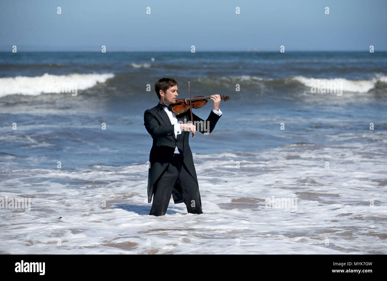 Musician Thoren Ferguson plays the Il Mare Violin, which is made from ...