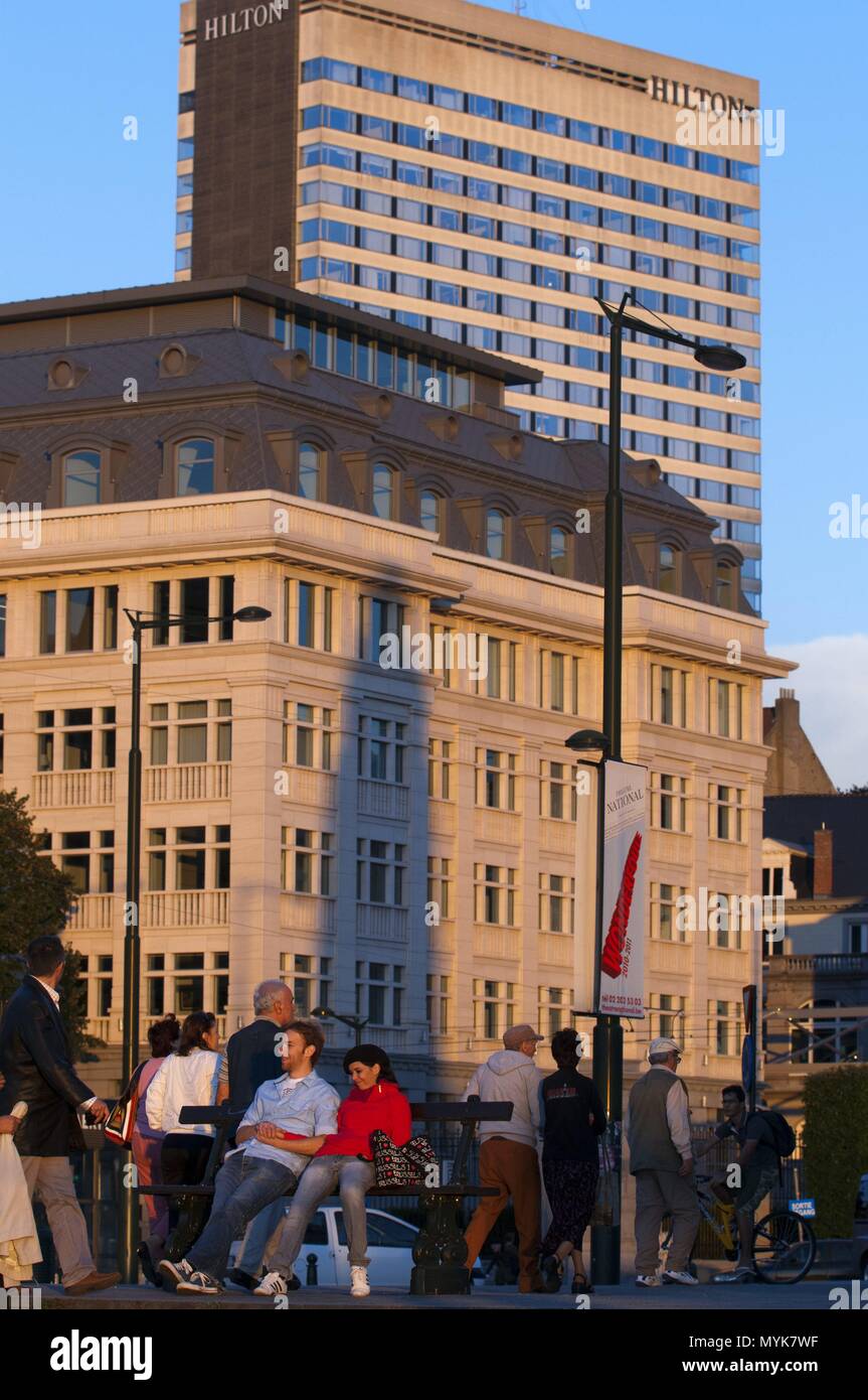Hilton Brussels City Main Building High Resolution Stock Photography ...