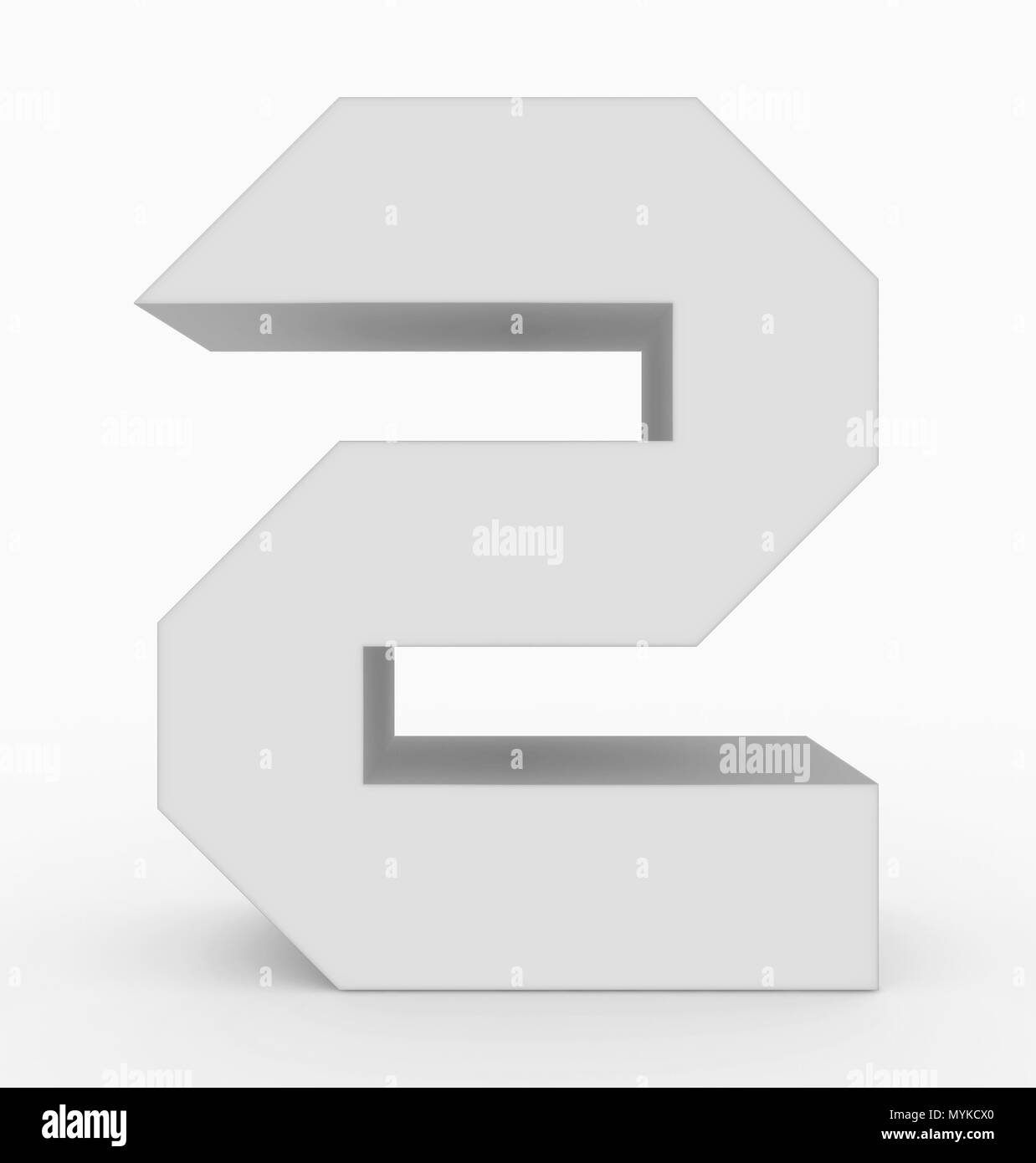 Isolated on white number 2 hi-res stock photography and images - Alamy