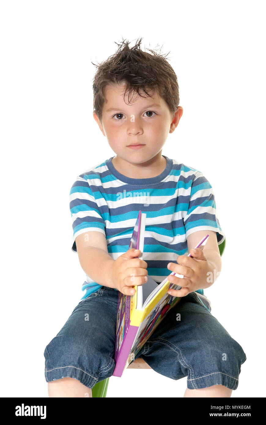 Lovely child isolated on a white background Stock Photo - Alamy
