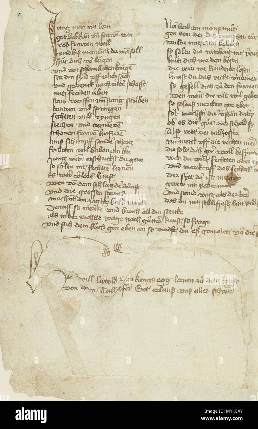 . English: The Ms.XIX.17-3 is a German fencing manual created by w:Hans ...