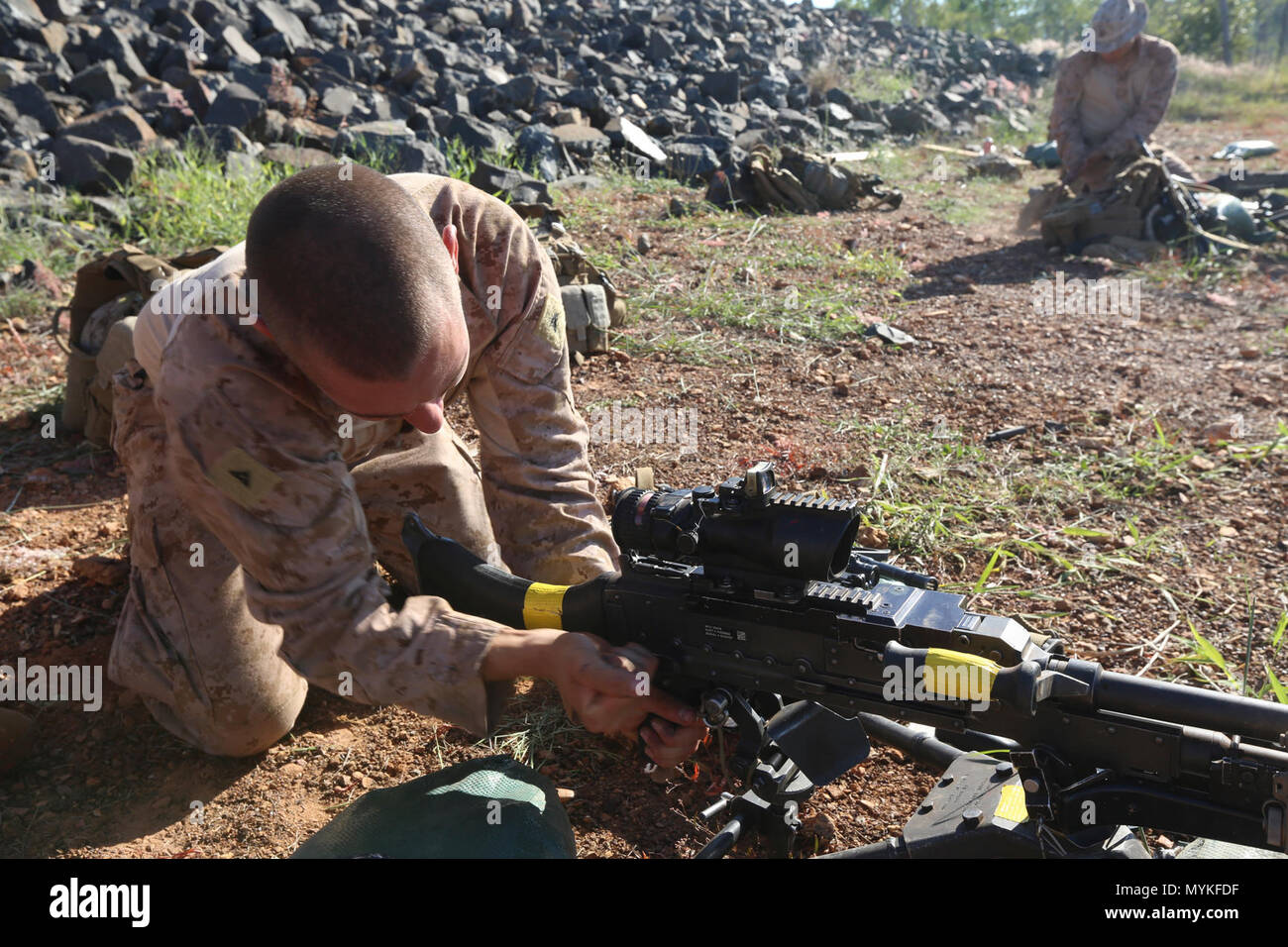 At the mount bundey training area in northern territory hi-res stock ...