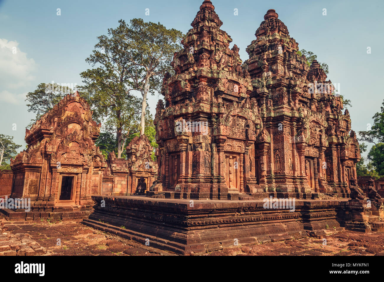 Unique temple of pink sandstone hi-res stock photography and images - Alamy