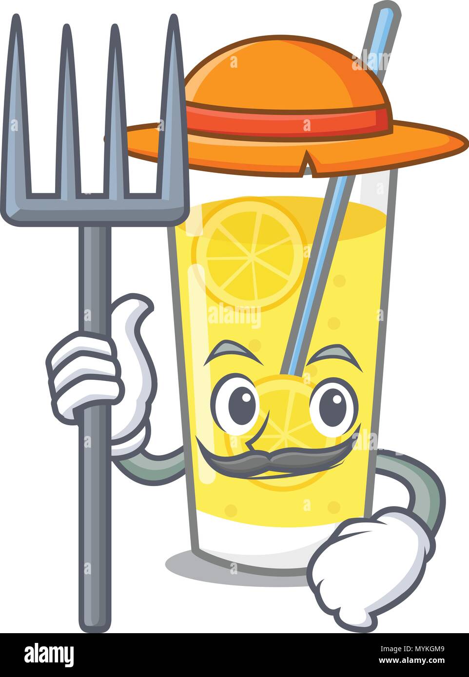 Farmer lemonade character cartoon style Stock Vector Image & Art - Alamy