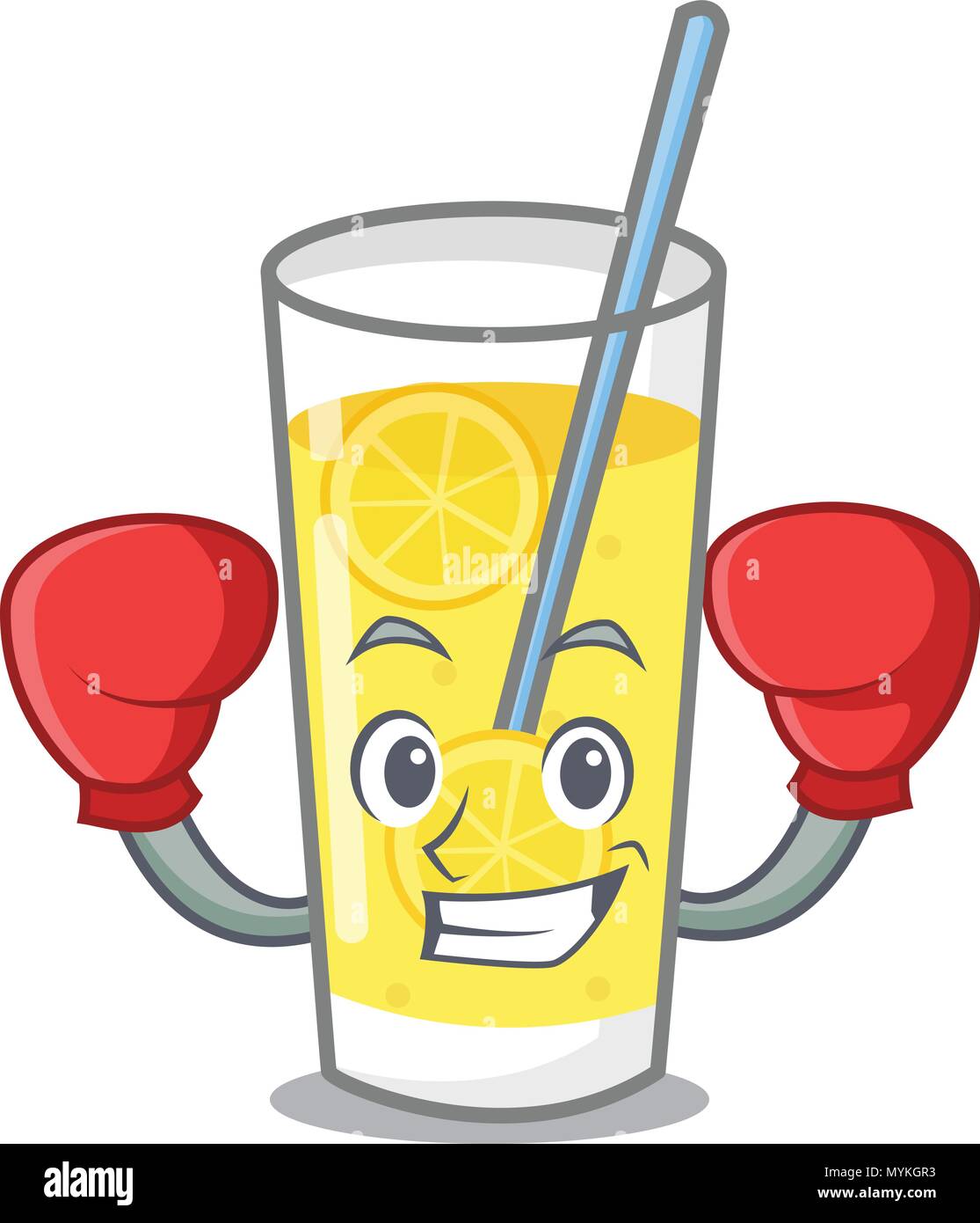 Boxing lemonade character cartoon style Stock Vector Image & Art - Alamy