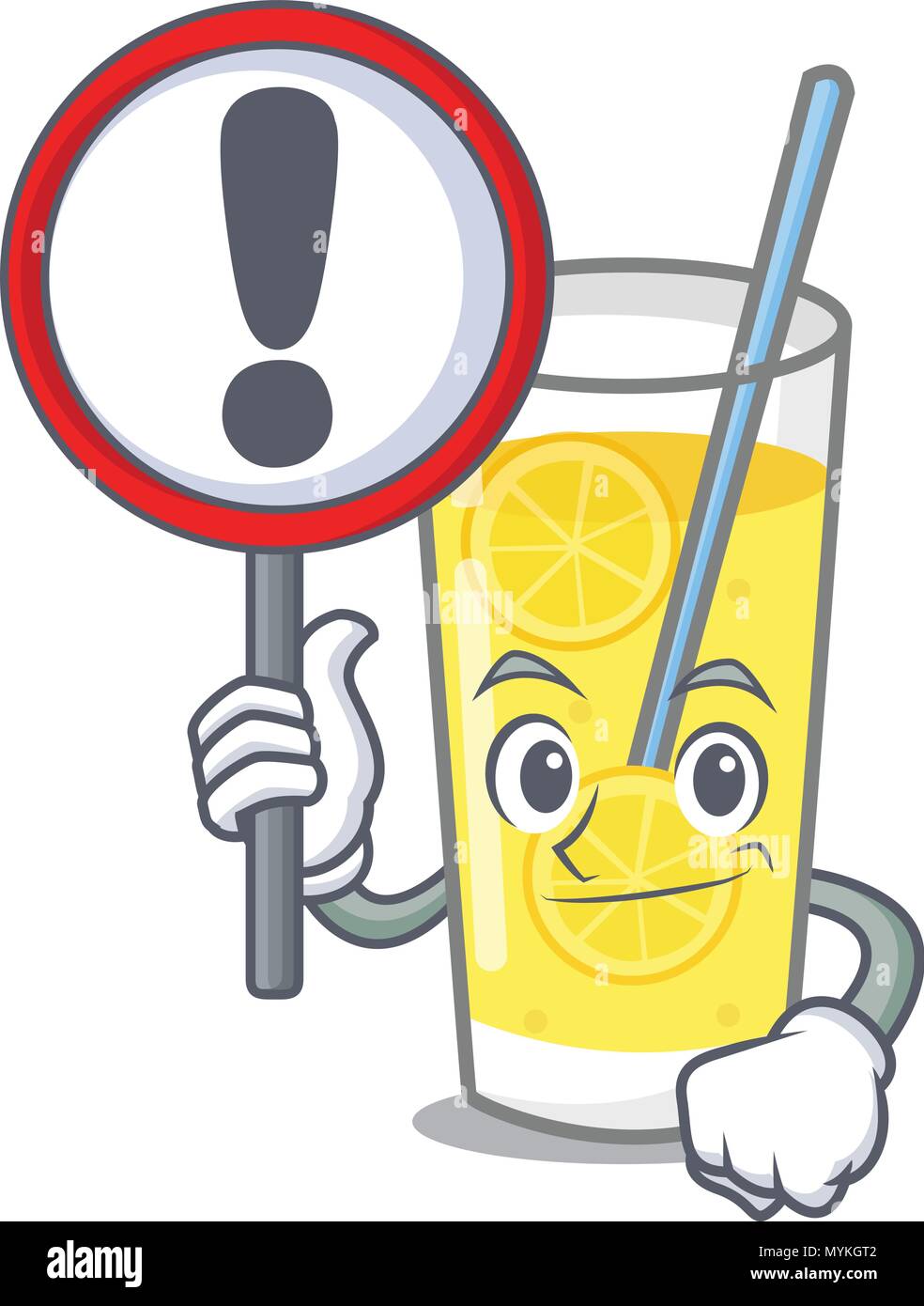 With sign lemonade character cartoon style Stock Vector Image & Art - Alamy