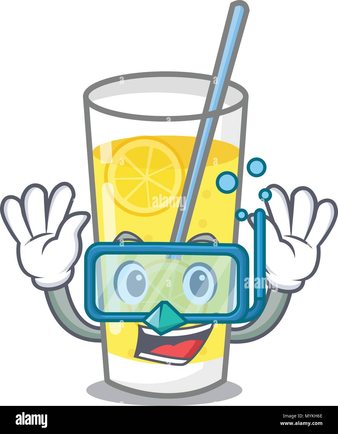 Diving lemonade character cartoon style Stock Vector Image & Art - Alamy