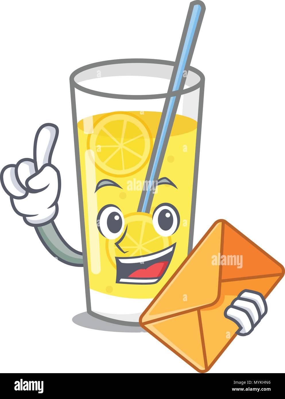 With envelope lemonade character cartoon style Stock Vector Image & Art ...
