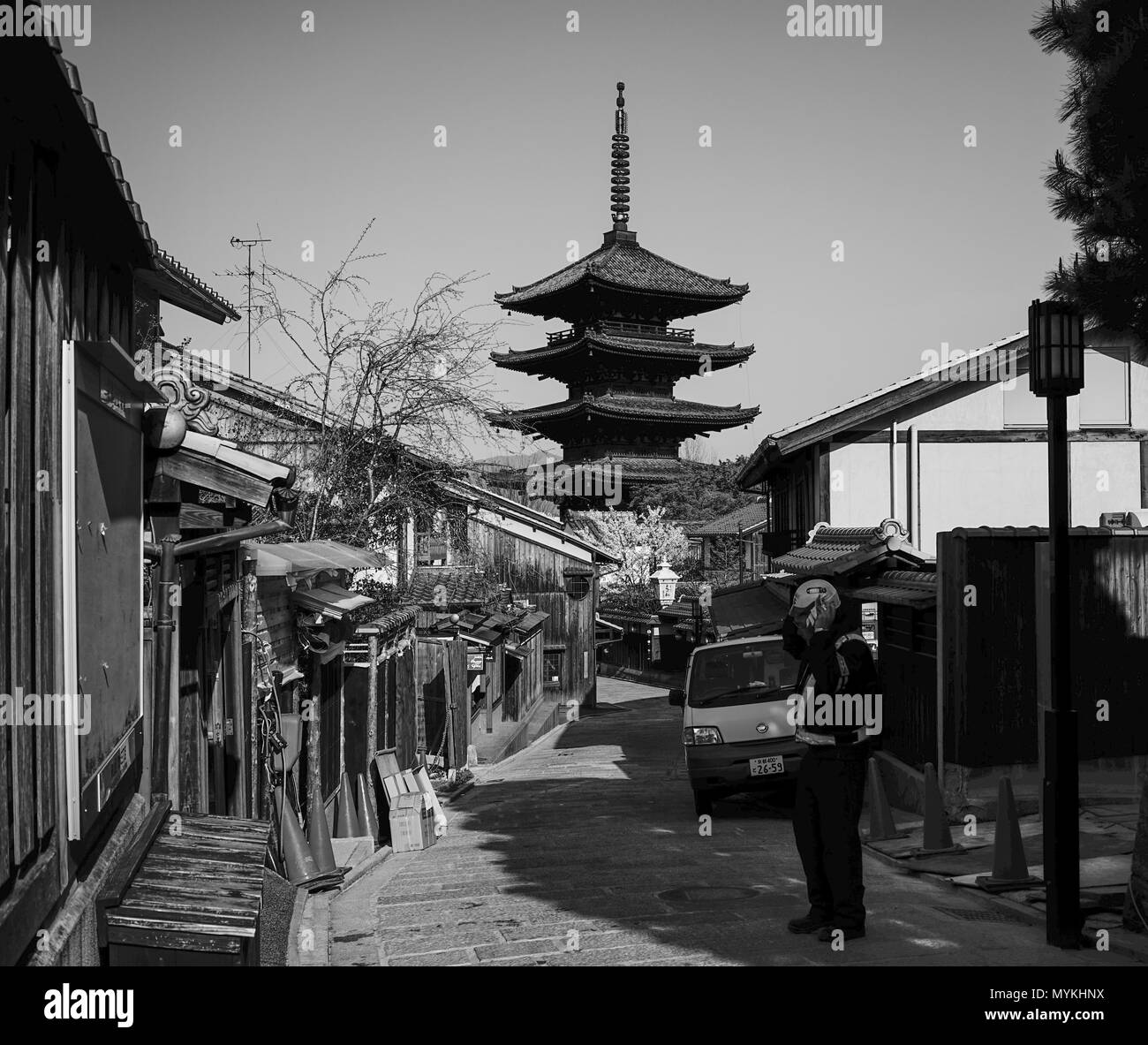 Kyoto, Japan - Apr 7, 2014. Old Town in Kyoto, Japan. Kyoto was the ...