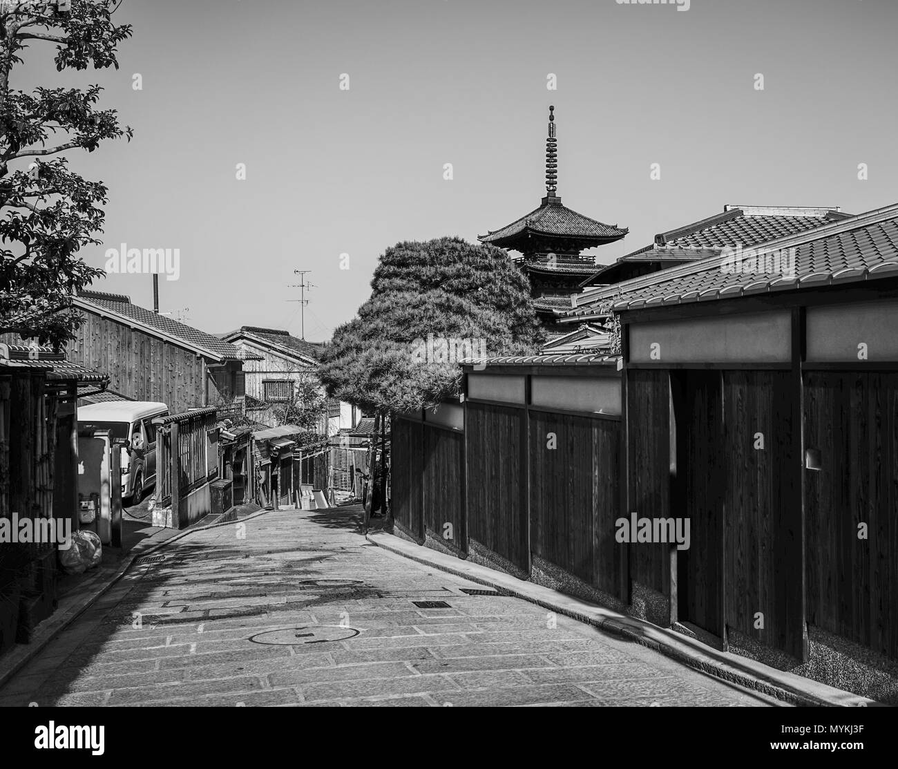 Kyoto, Japan - Apr 7, 2014. Old Town in Kyoto, Japan. Kyoto was the Imperial capital of Japan ...