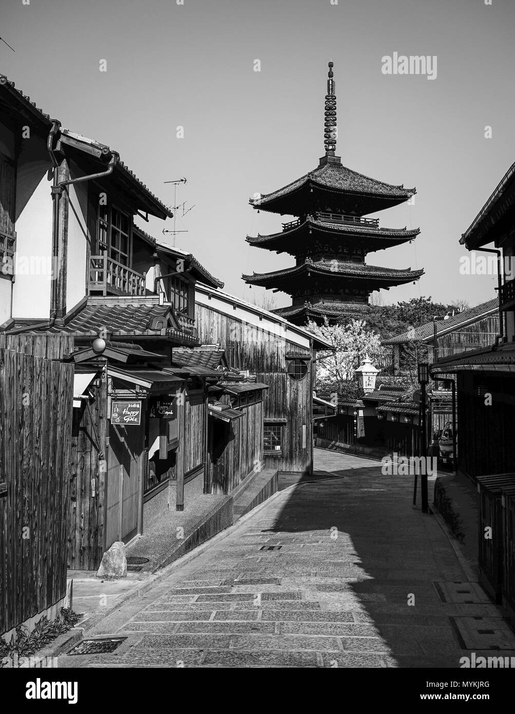 Kyoto, Japan - Apr 7, 2014. Old Town in Kyoto, Japan. Kyoto was the Imperial capital of Japan ...