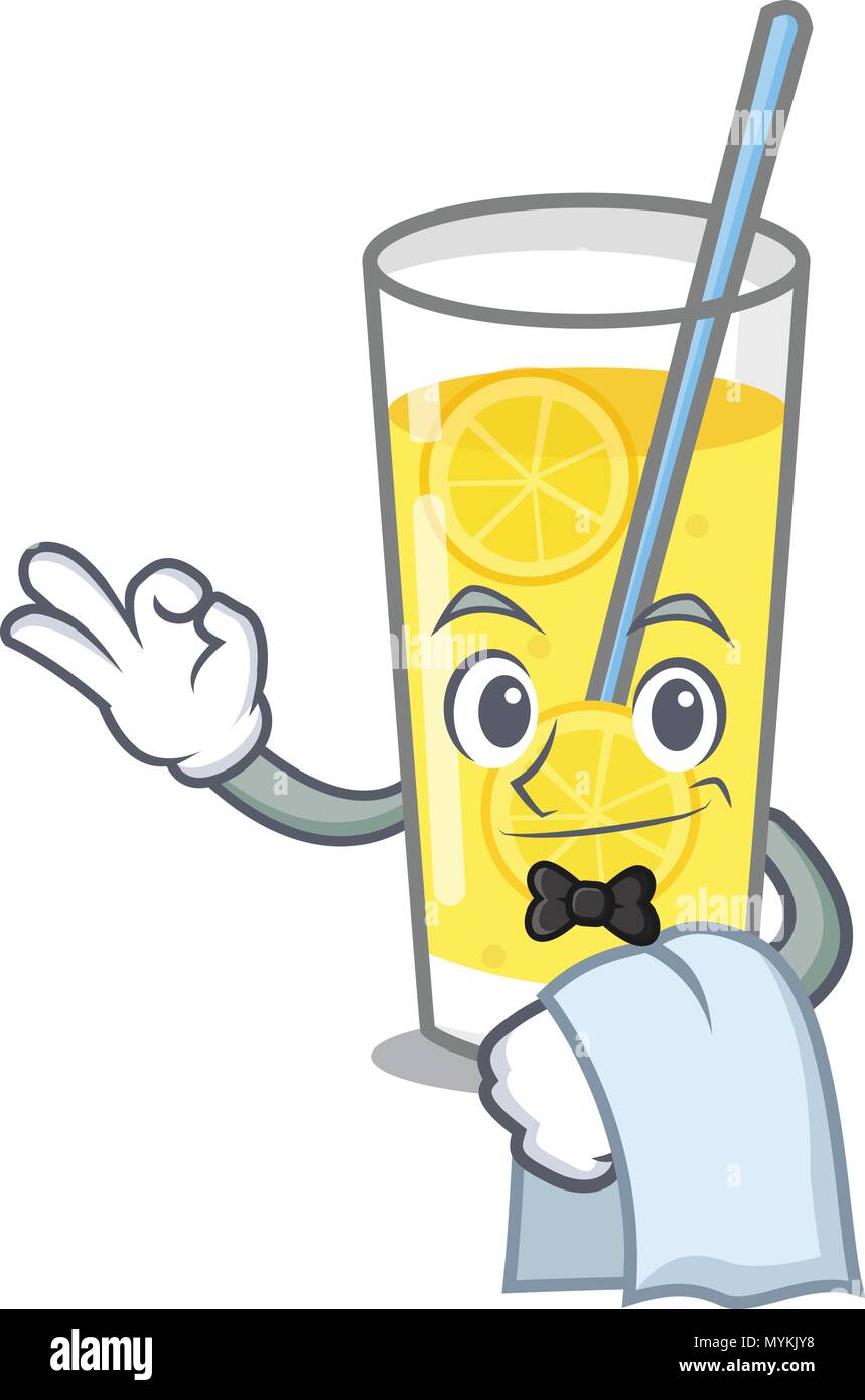 Waiter lemonade mascot cartoon style Stock Vector Image & Art - Alamy