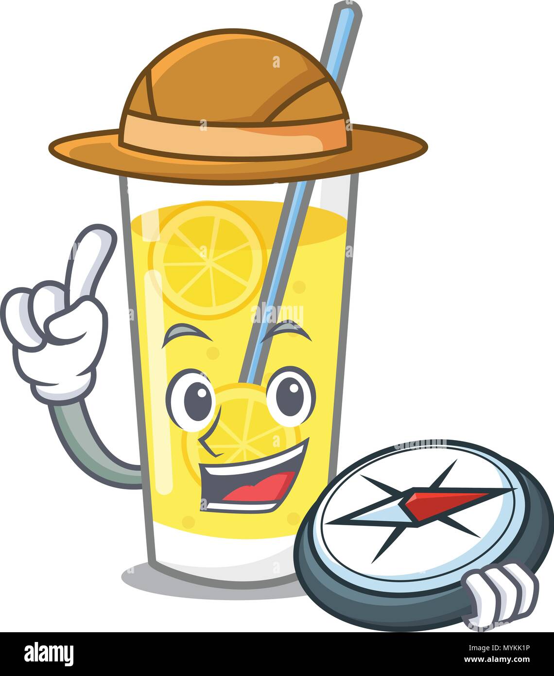 Explorer lemonade mascot cartoon style Stock Vector Image & Art - Alamy