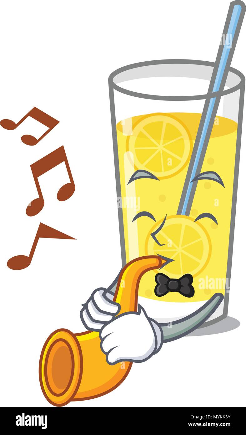 With trumpet lemonade mascot cartoon style Stock Vector Image & Art - Alamy