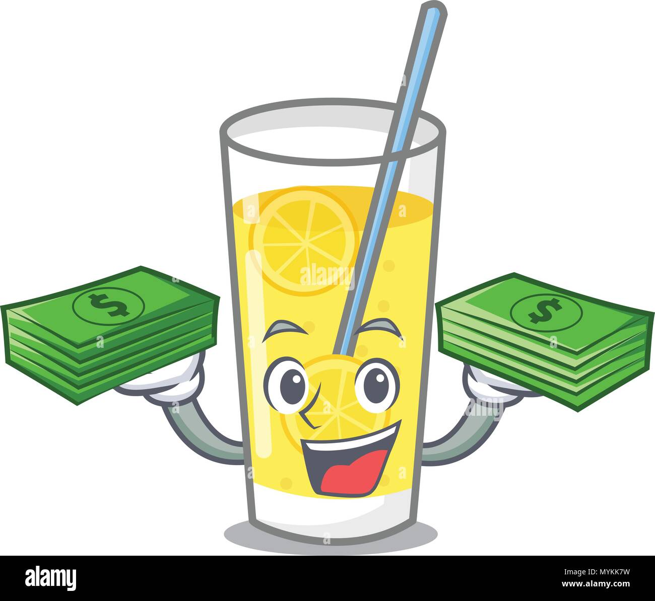 With money bag lemonade mascot cartoon style Stock Vector Image & Art ...