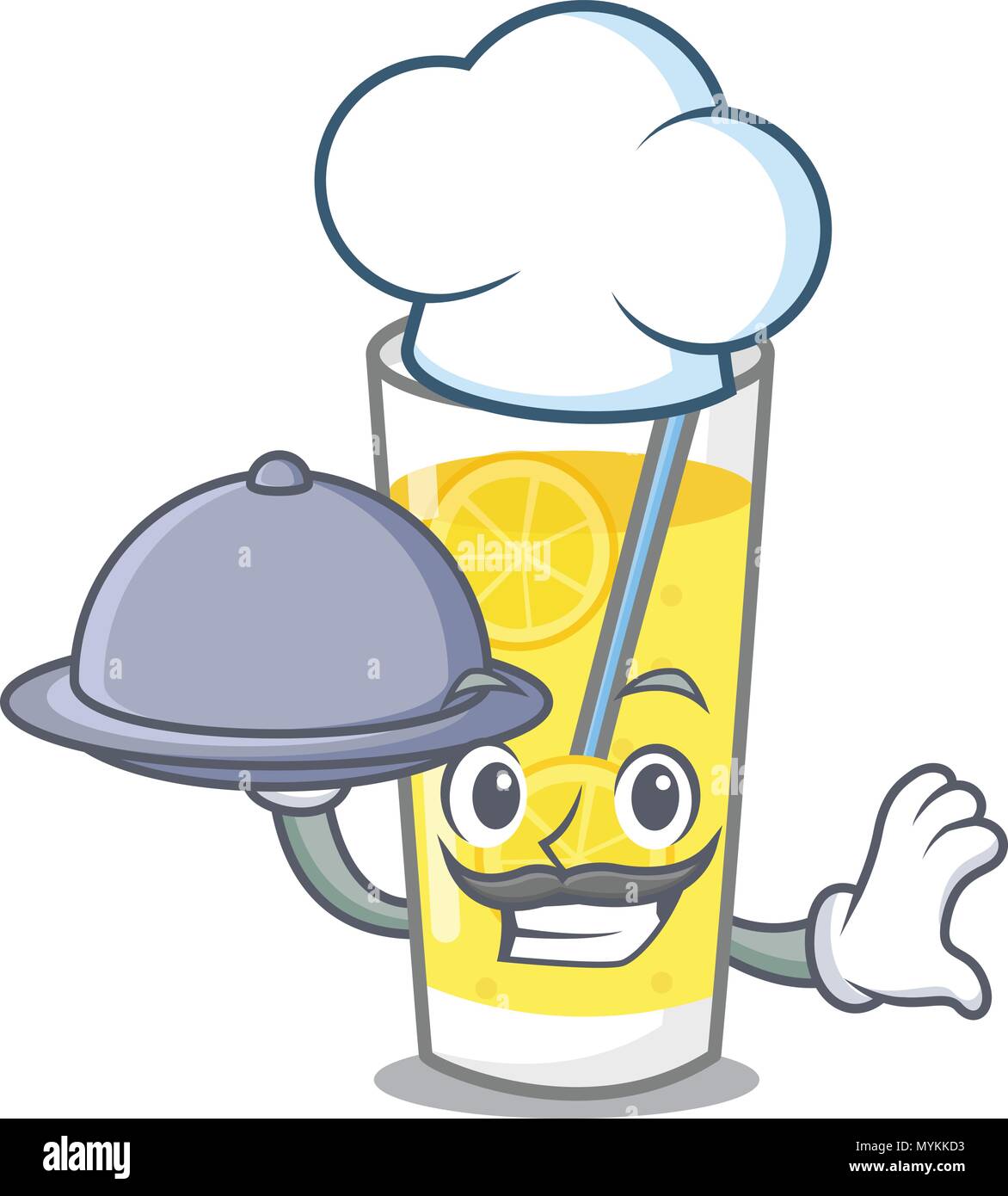 Chef with food lemonade mascot cartoon style Stock Vector Image & Art ...
