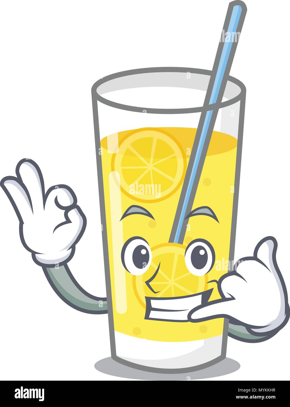 Call me lemonade mascot cartoon style Stock Vector Image & Art - Alamy