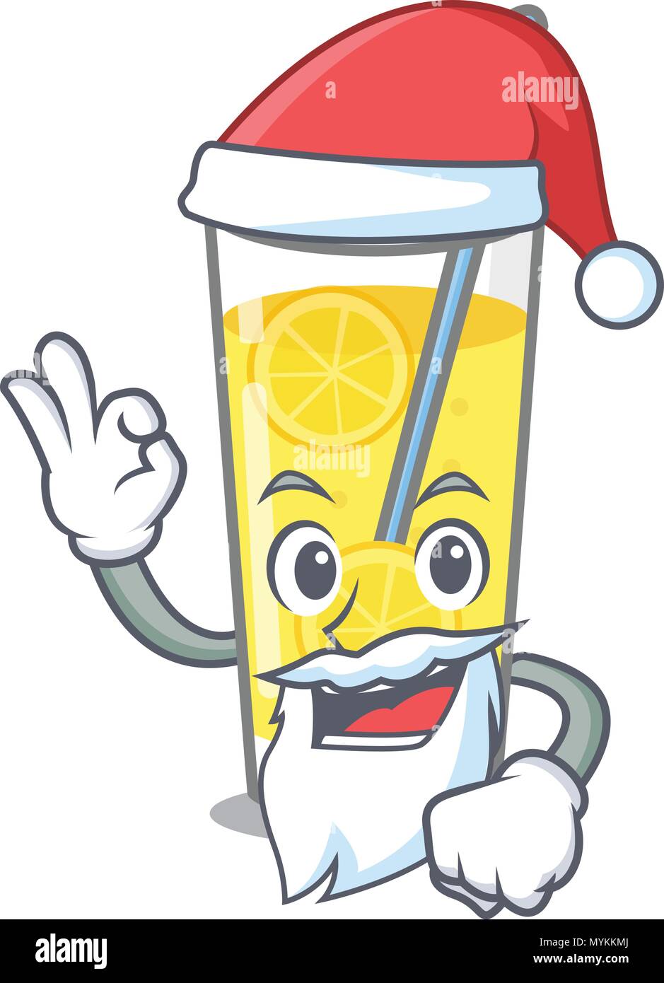 Santa lemonade mascot cartoon style Stock Vector Image & Art - Alamy