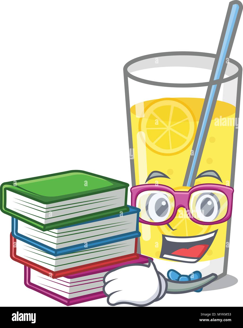Student with book lemonade mascot cartoon style Stock Vector Image ...