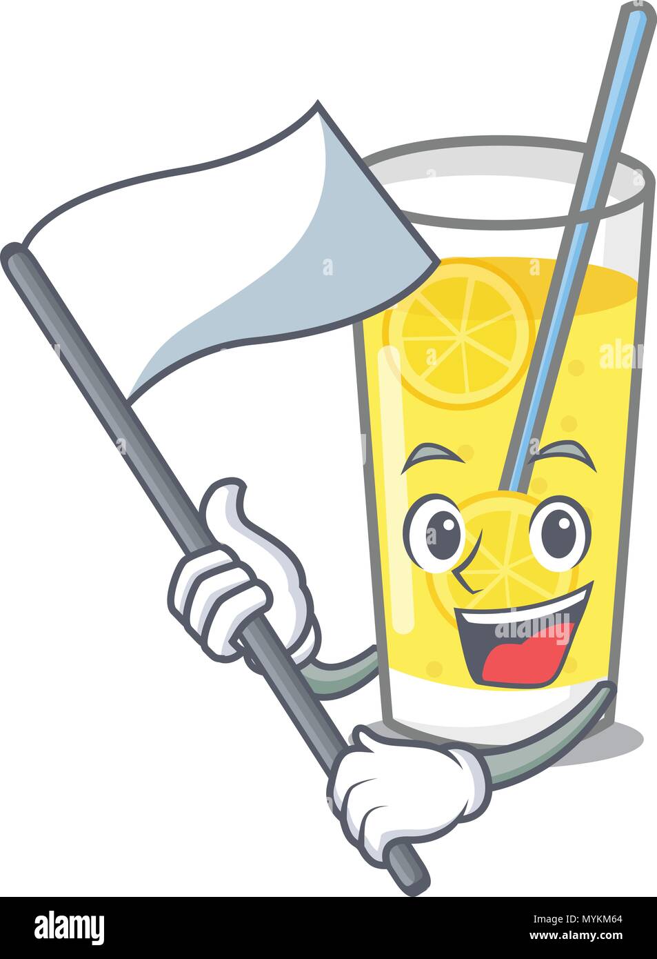 With flag lemonade mascot cartoon style Stock Vector Image & Art - Alamy