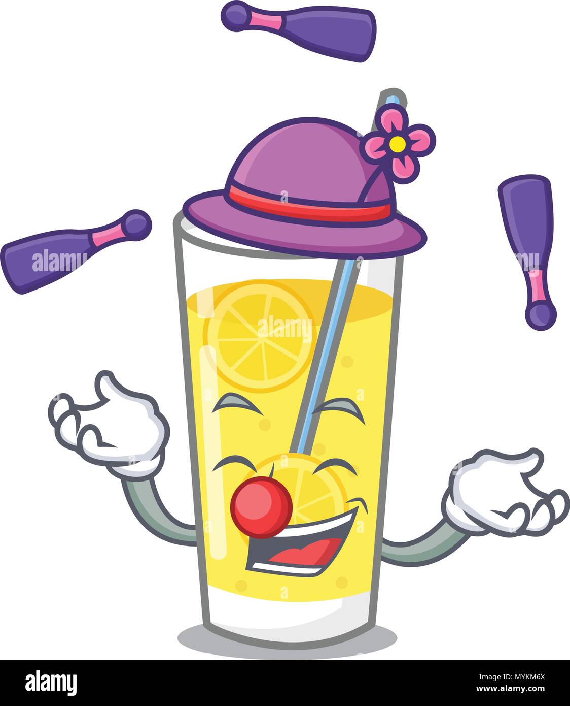 Juggling lemonade mascot cartoon style Stock Vector Image & Art - Alamy