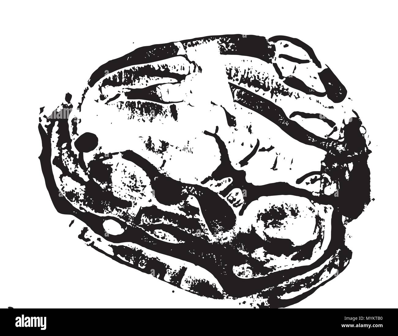 Ink vector sponge background. Vector illustration. Grunge hand drawn ...