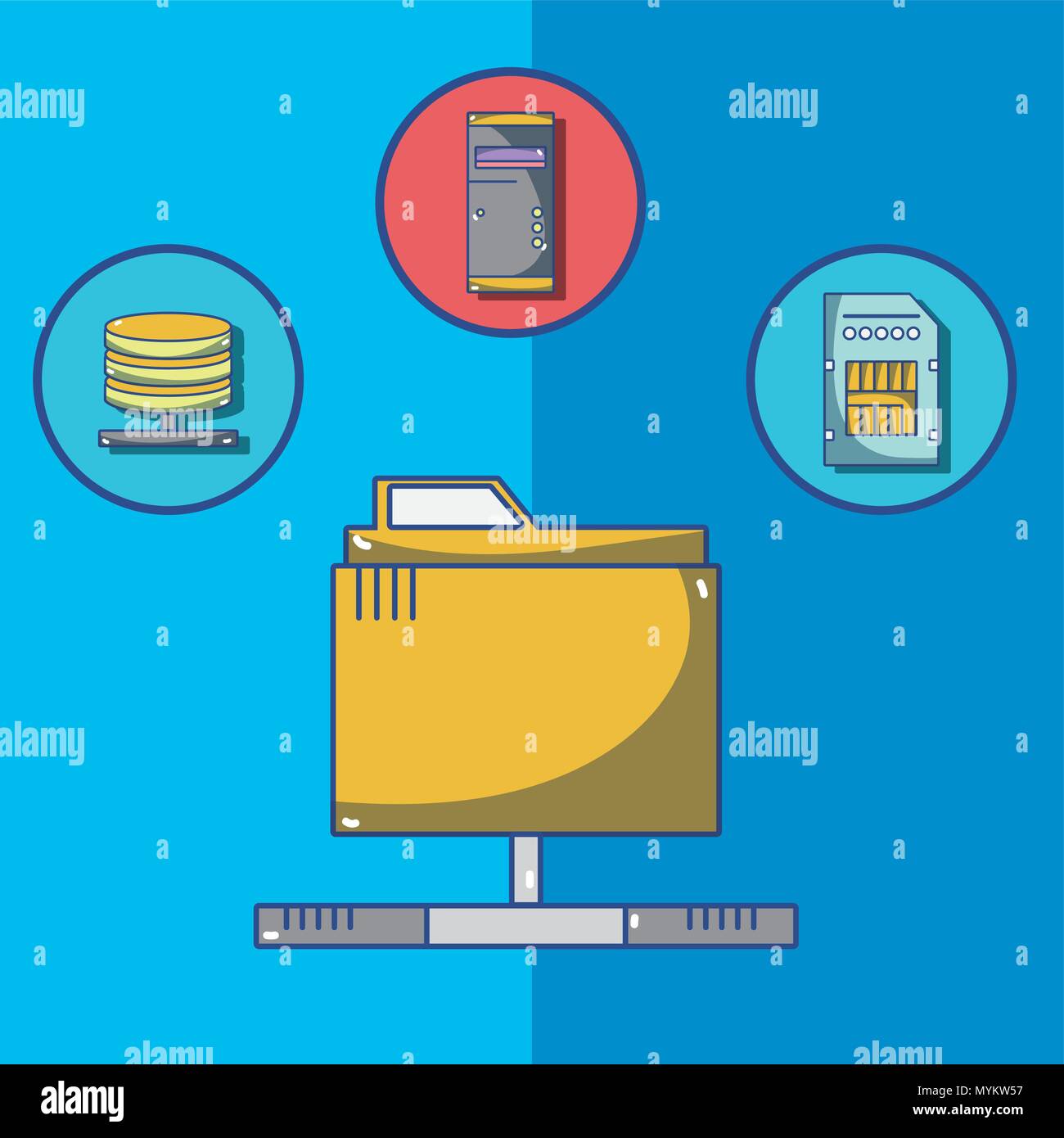 Servers and database Stock Vector Image & Art - Alamy
