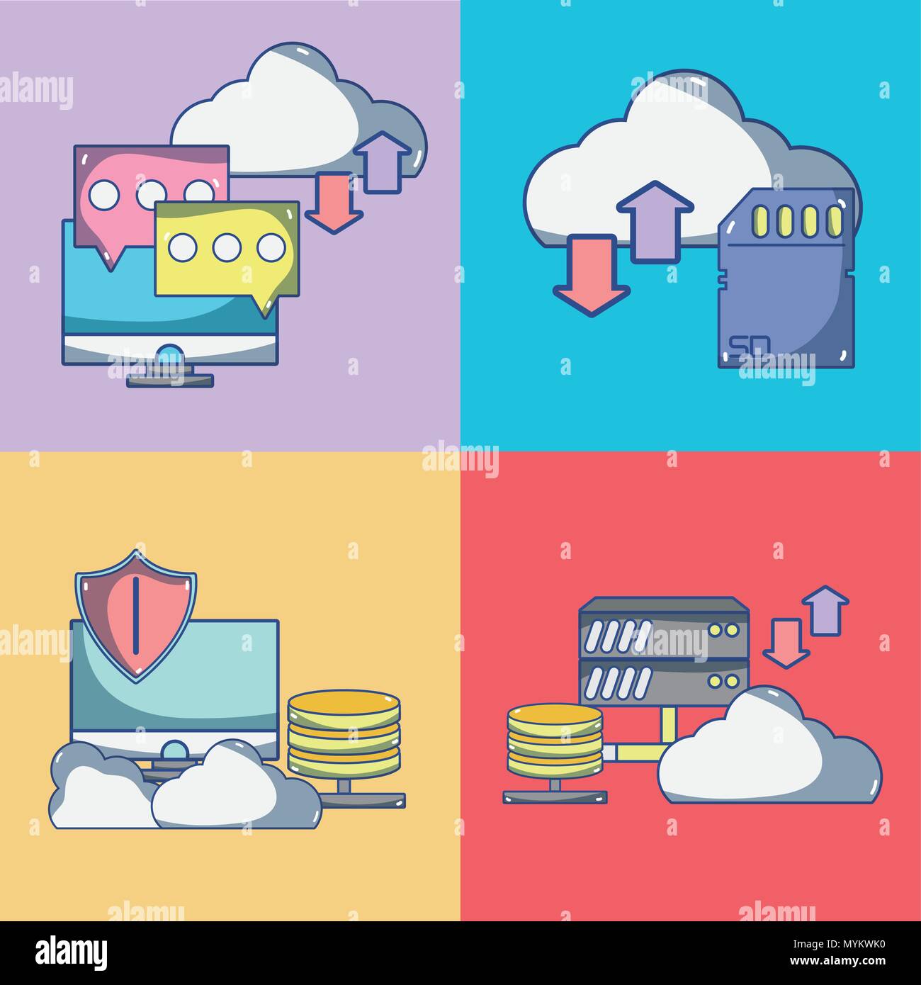 Cloud computing technology Stock Vector Image & Art - Alamy