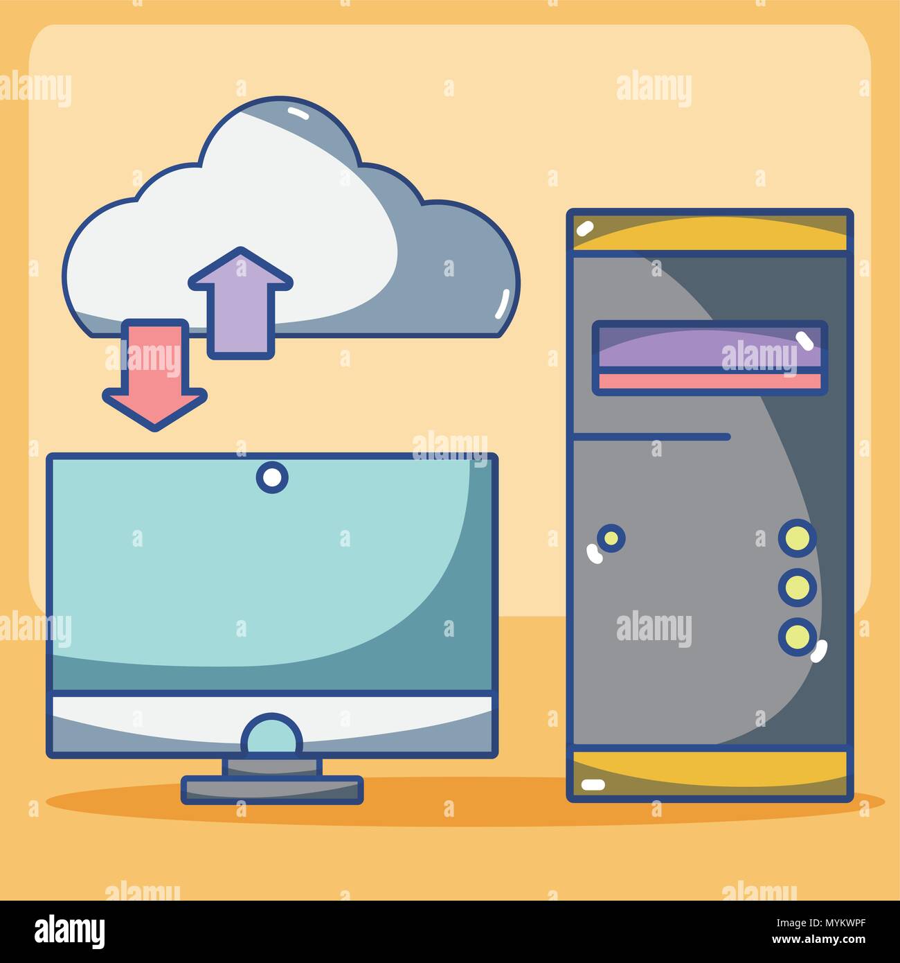 Pc cartoons Stock Vector Images - Alamy
