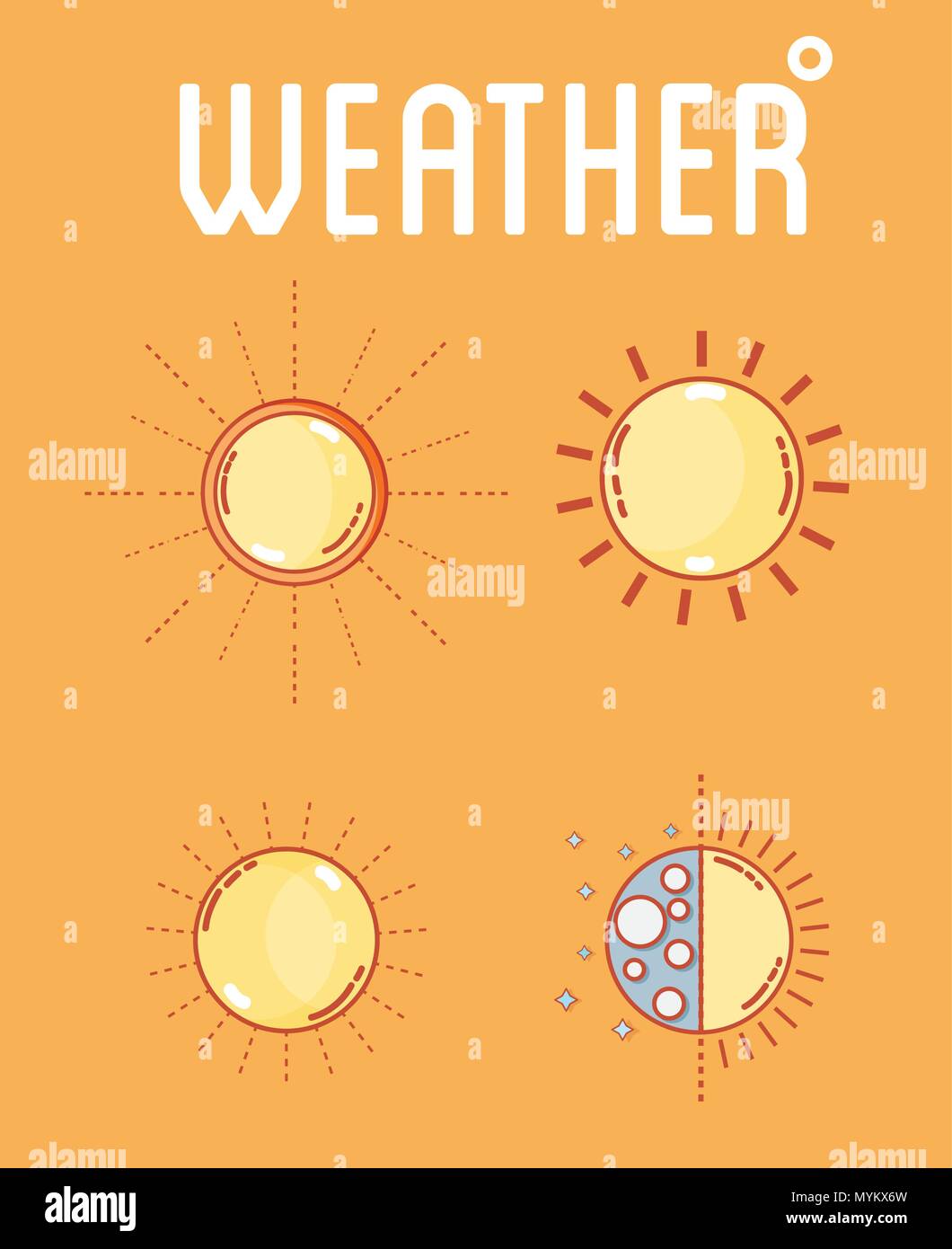 All types of weather Stock Vector Images - Alamy