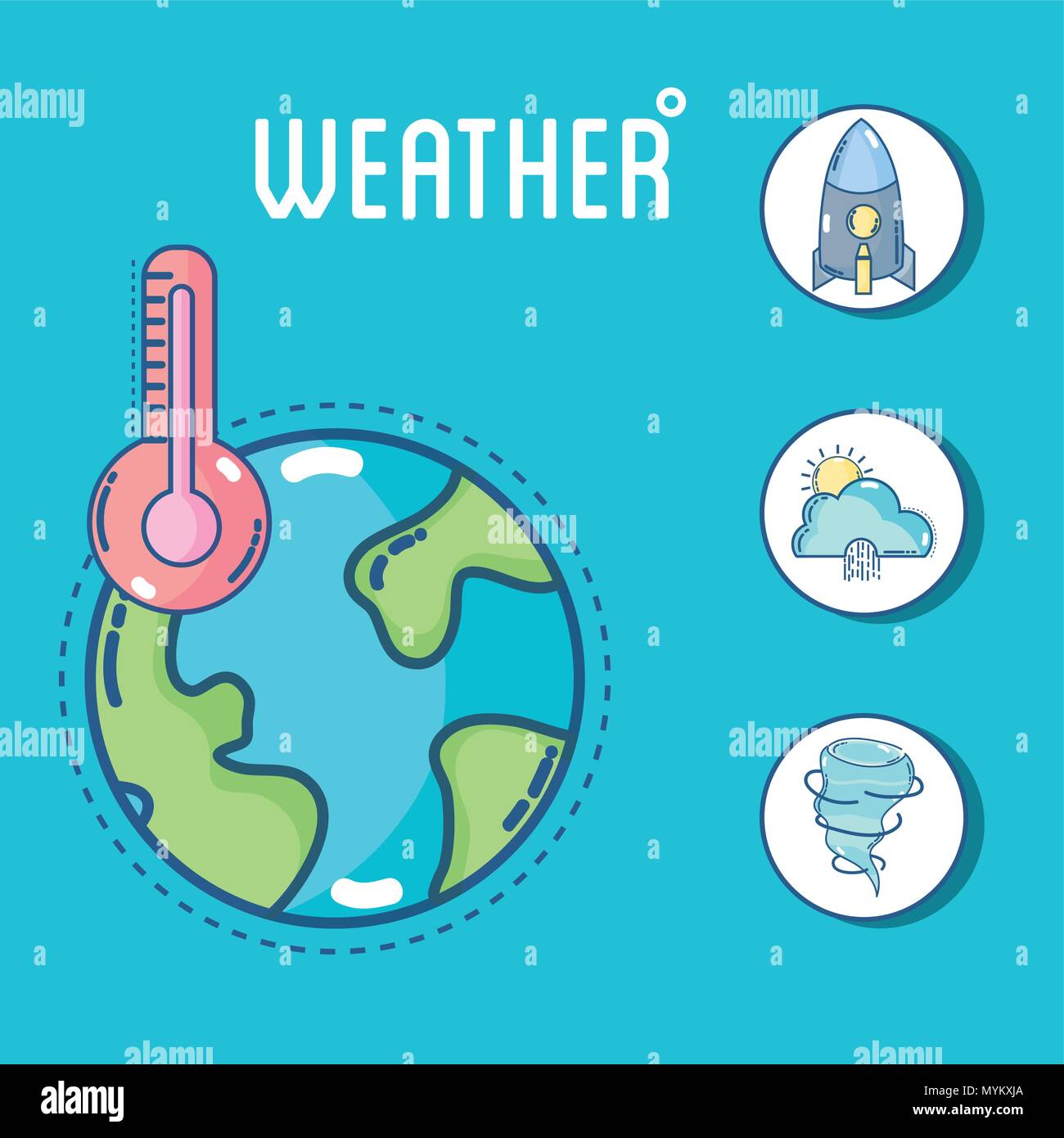 Weather rocket illustration Stock Vector Images - Alamy
