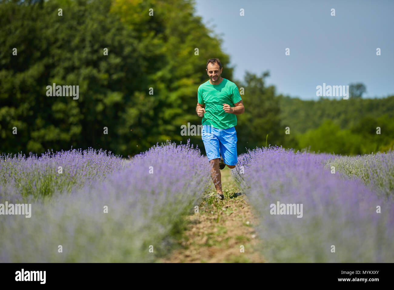 Happy farmer running in hi-res stock photography and images - Alamy