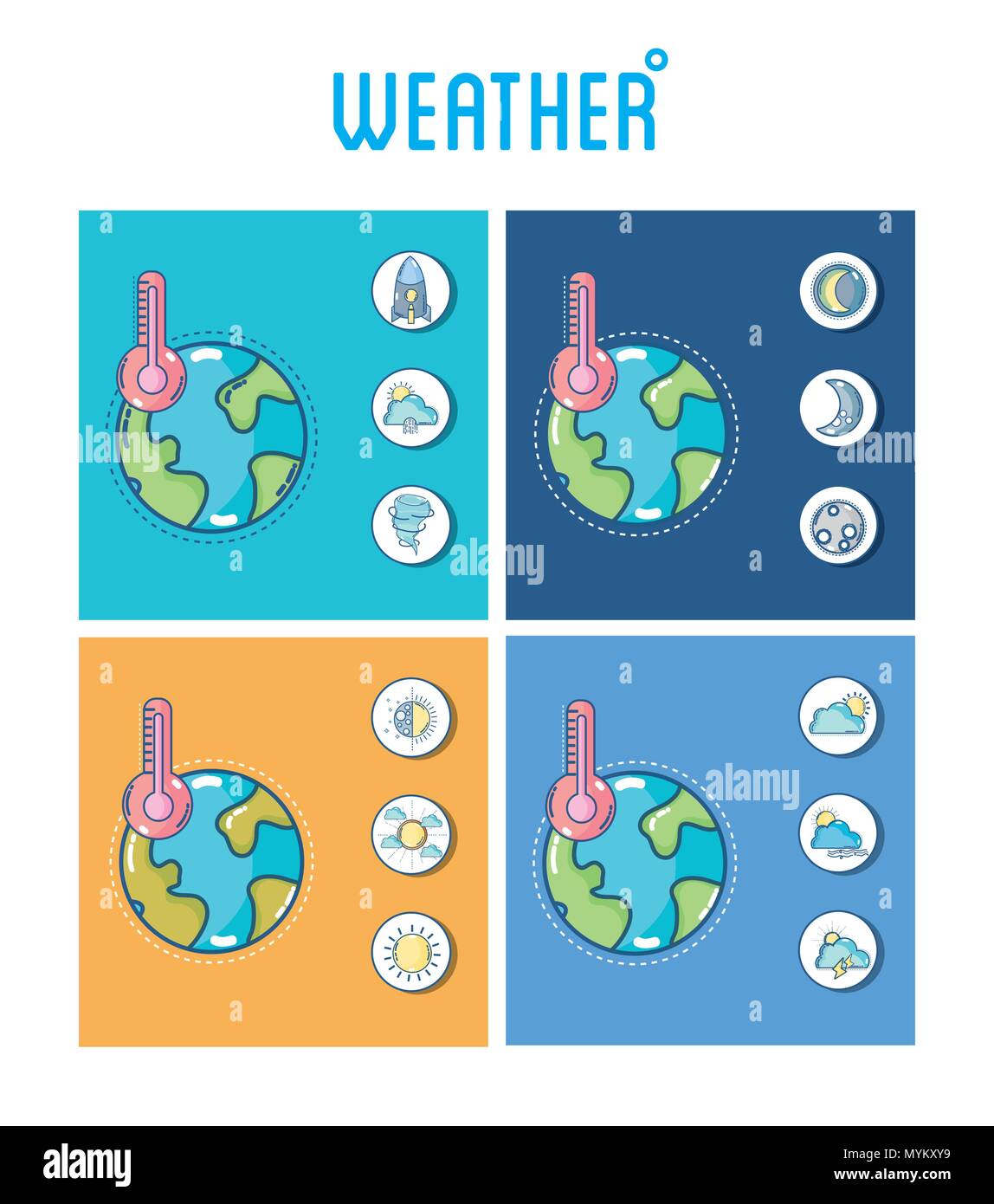 Set of weather frames Stock Vector Image & Art - Alamy