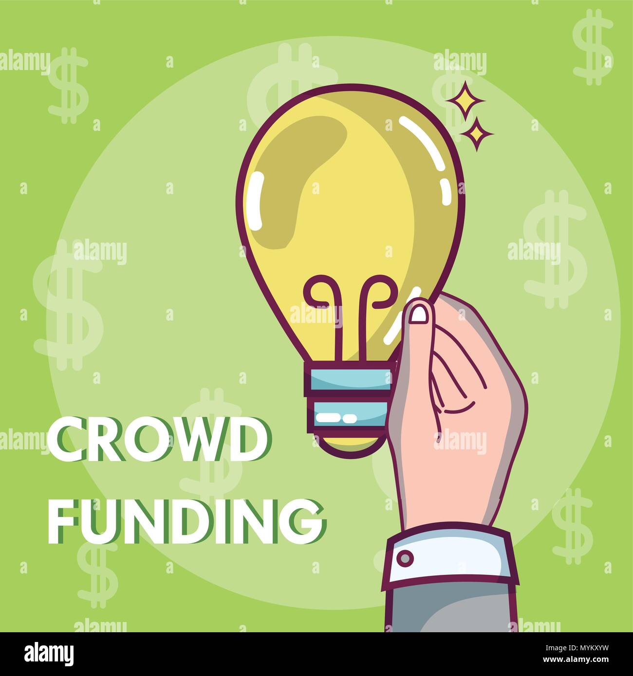 Crowdfunding money business Stock Vector Image & Art - Alamy