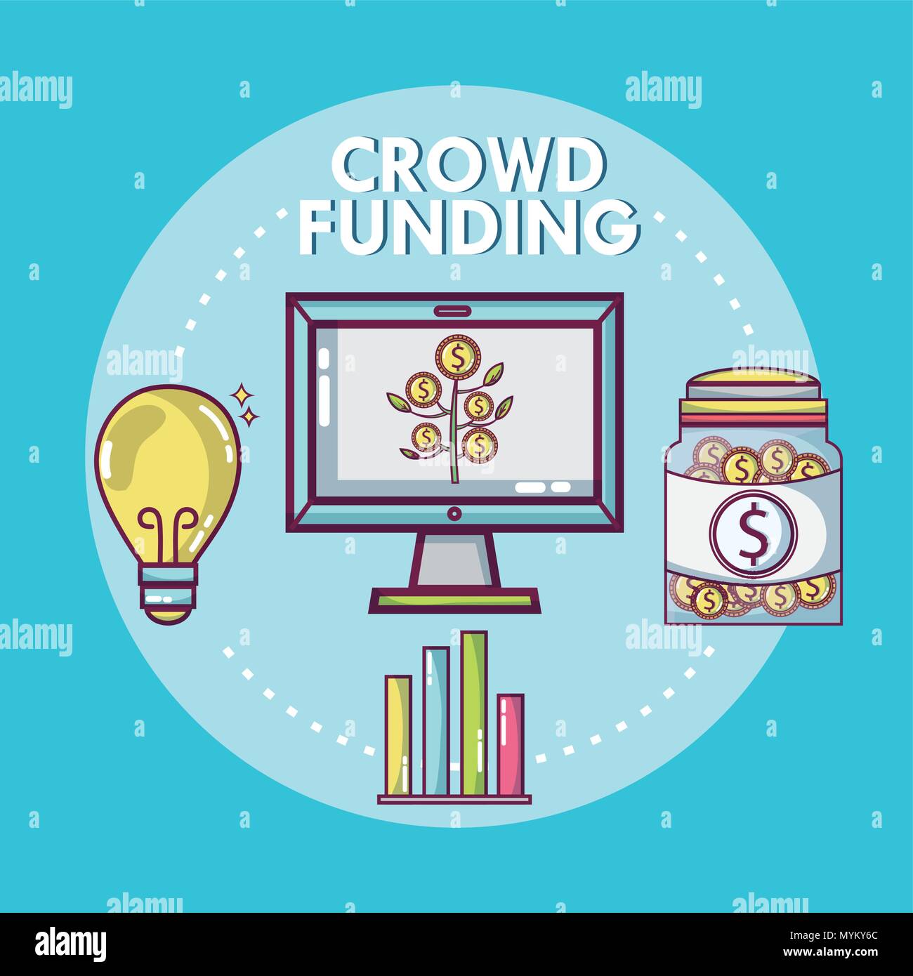 Crowdfunding money business Stock Vector Image & Art - Alamy