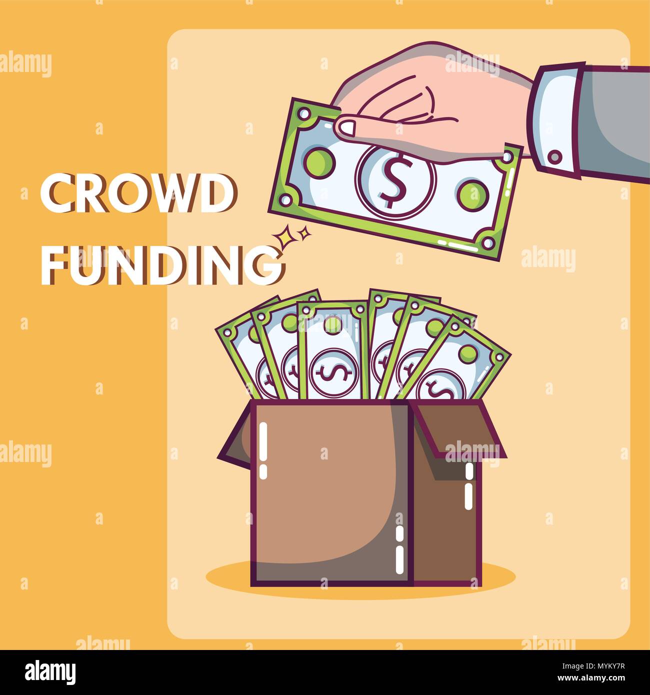 Crowdfunding money business Stock Vector Image & Art - Alamy